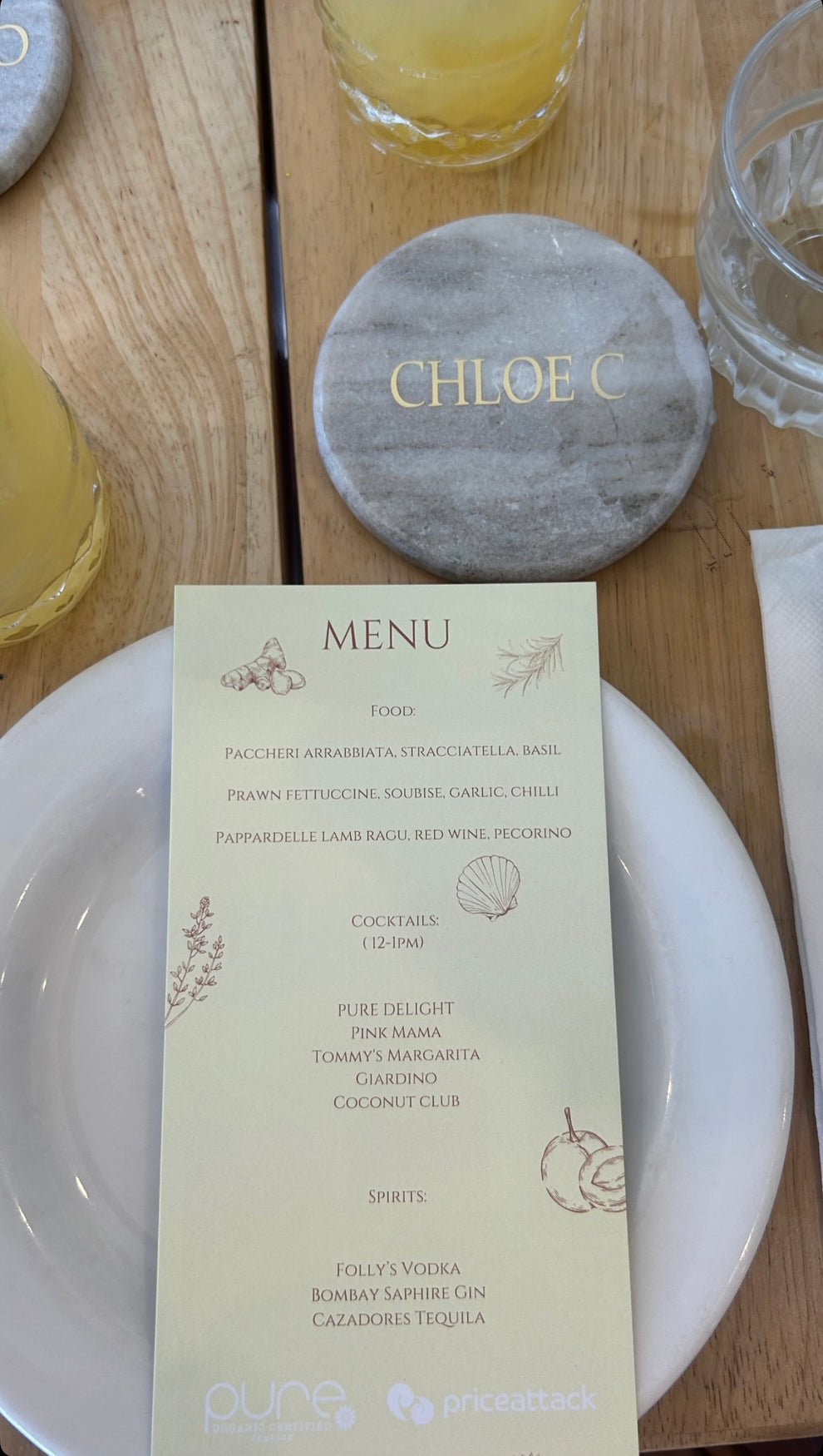 Custom menus - card stock – Next Event